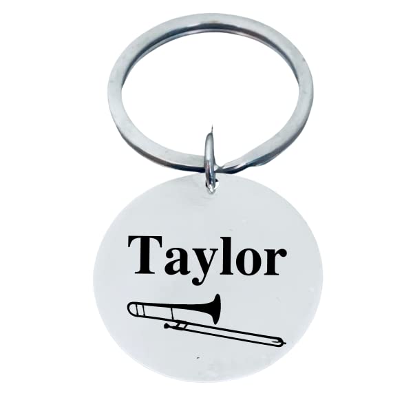 Amazon.com: Trombone Keychain- Personalized Instrument Jewelry for ...
