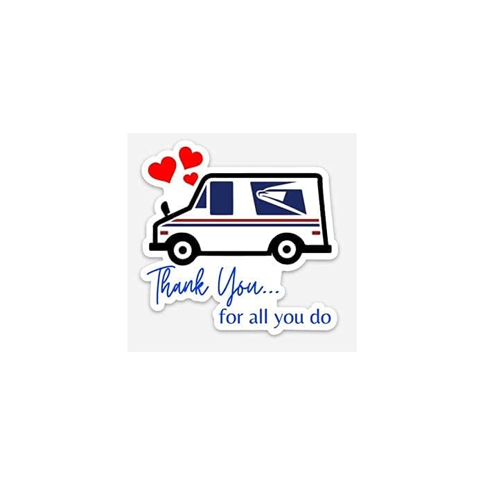 Buy Thank You Postal Color Waterproof Vinyl MAGNET/Decal for Mailbox ...