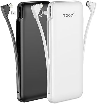 Amazon.com: TG90° 2 Pack 10000mah Power Bank with AC Wall Plug and ...