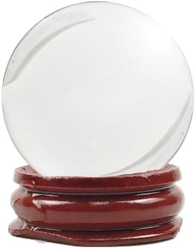 Amazon.com: LUSTERING Crystal Ball with Stand, Large Crystal Sphere ...