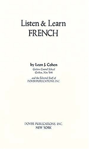 Amazon | Listen & Learn French (Manual Only) | Listen & Learn | Foreign ...