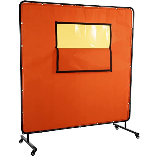 Amazon: Welding Curtain, 6' x 6', Welding Screen with Metal Frame & 4 ...