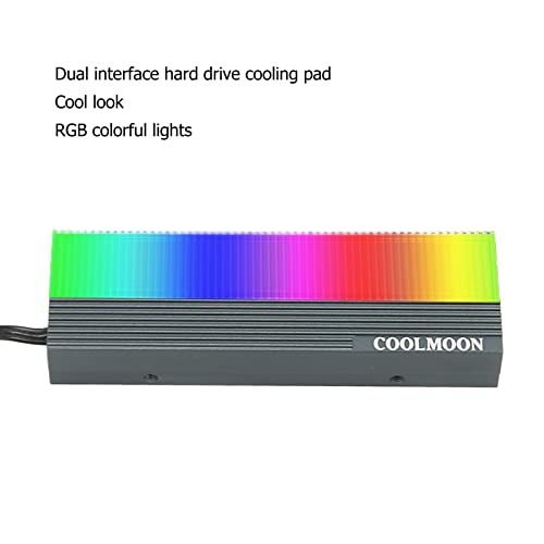 Topiky M.2 2280 SSD Heat Sink, 5V 3 Pin M.2 SSD Heatsink Cooler, RGB ...
