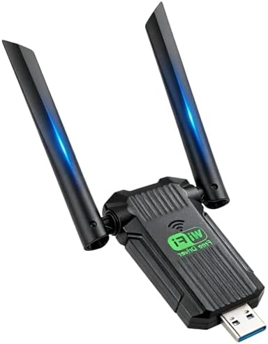 1300Mbps WiFi Dongle, USB 3.0 WiFi Adapter with 5dBi Dual Band, 5GHz/2 ...