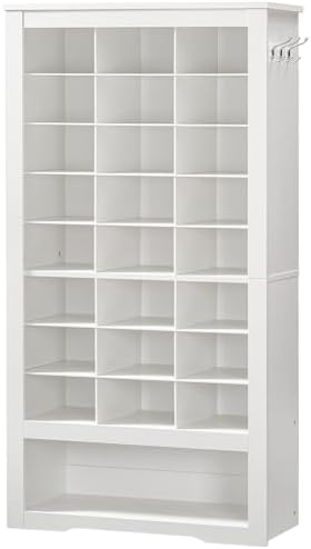 Amazon.com: HOOBRO Tall Shoe Cabinet, 9 Tier Shoe Storage Cabinet ...