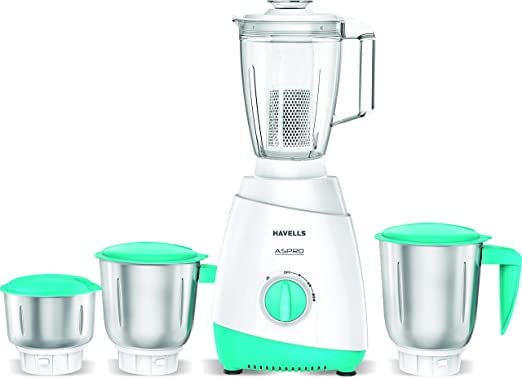 Aspro 4 Jar 500 watt Mixer Grinder with 1.75Ltr Polycarbonate Jar with ...