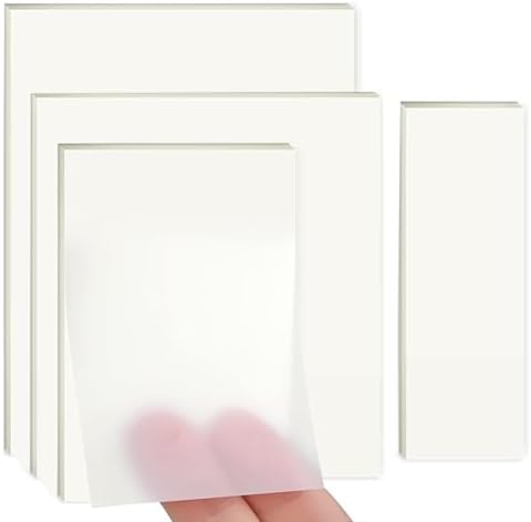 200 Clear Sticky Notes in 4 Sizes Self-Adhesive Clear Waterproof Sticky ...
