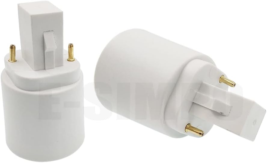 Spare Part 2pcs 2-Pin G24d to E26 E27 Adapter 2P Led Bombillas G24 to ...