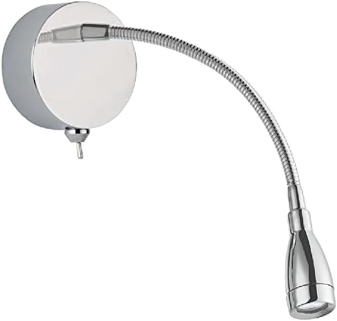 Britalia LED Polished Chrome Flexible Switched Modern Reading Wall ...