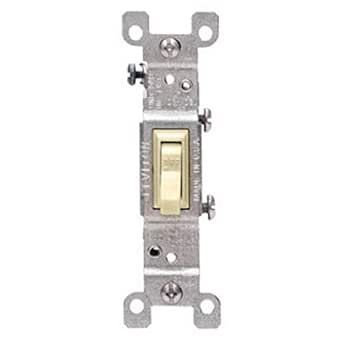 Leviton 1453-2I 15 Amp, 120 Volt, Toggle Framed 3-Way AC Quiet Switch ...