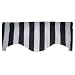 Amazon.com: RLF Home Cabana Stripe M Shaped Valance, Black, 17.00" x 50 ...