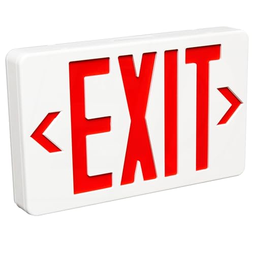 Red Exit Sign, LED Commercial Emergency Exit Light with - Want It All
