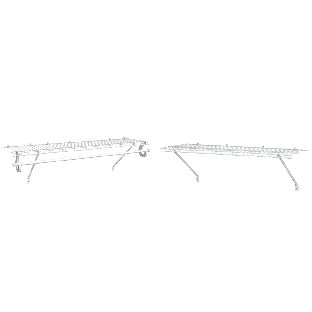 ClosetMaid 5631 SuperSlide Ventilated Shelf Kit with Closet Rod, 4-Foot ...