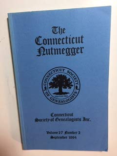 THE CONNECTICUT NUTMEGGER: Volume 27, Number 2, September 1994 ...