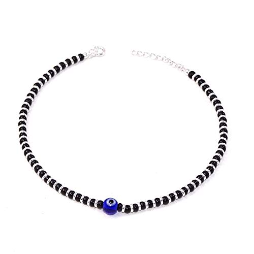 KUKSHYA JEWELLERS Exclusive 925 Sterling Silver Evil Eye Nazariya Payal ...