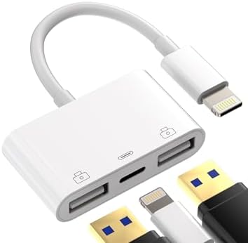 Lightning to USB Adapter(3in1) for iPhone 14 for iPad 2 USB-A Ports OTG ...