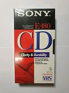 Sony VHS E-180 CD Clarity & Durability - Video Cassette: Sony E 180 VHS ...