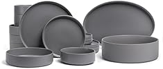 Amazon.com | over&back 16-Piece Stackable Dinnerware Dish Set ...
