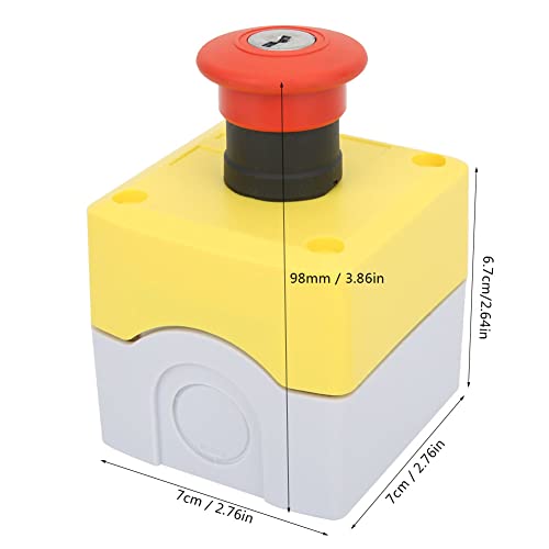 Emergency Stop Switch Station Box, IP65 380V 5A Key Release or Press ...