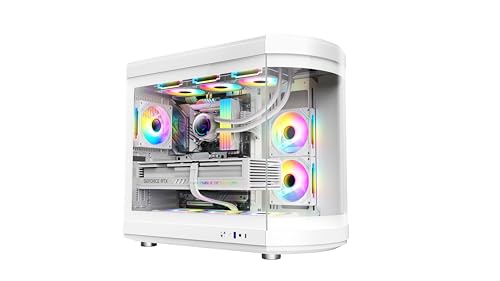 iONZ KZ-T22 Full ATX PC Gaming Case with Panoramic Tempered Glass Dual ...