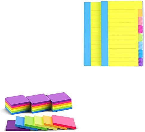 Amazon.com : 3X3 Sticky Notes and 4 x 6 Divider Sticky Notes Tabs ...