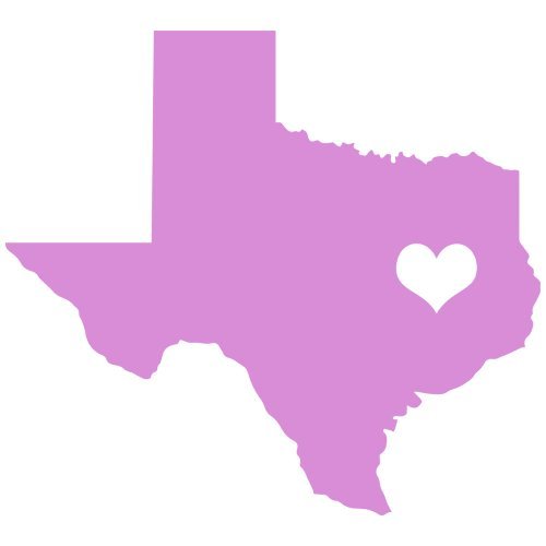 Amazon.com: BD USA Texas State Love Decal Sticker (Pink), Decal Sticker ...