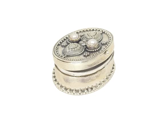 SANSKAR SILVER Pure Silver Chandi Sindoor Dani Box for Womens kumkum ...