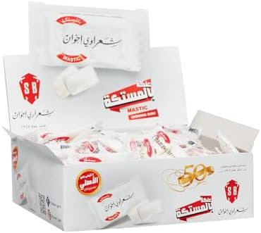 Amazon.com : Halal Chewing Gum Sharawi (Mastic) Flavor 100 Packs x 2Pcs ...