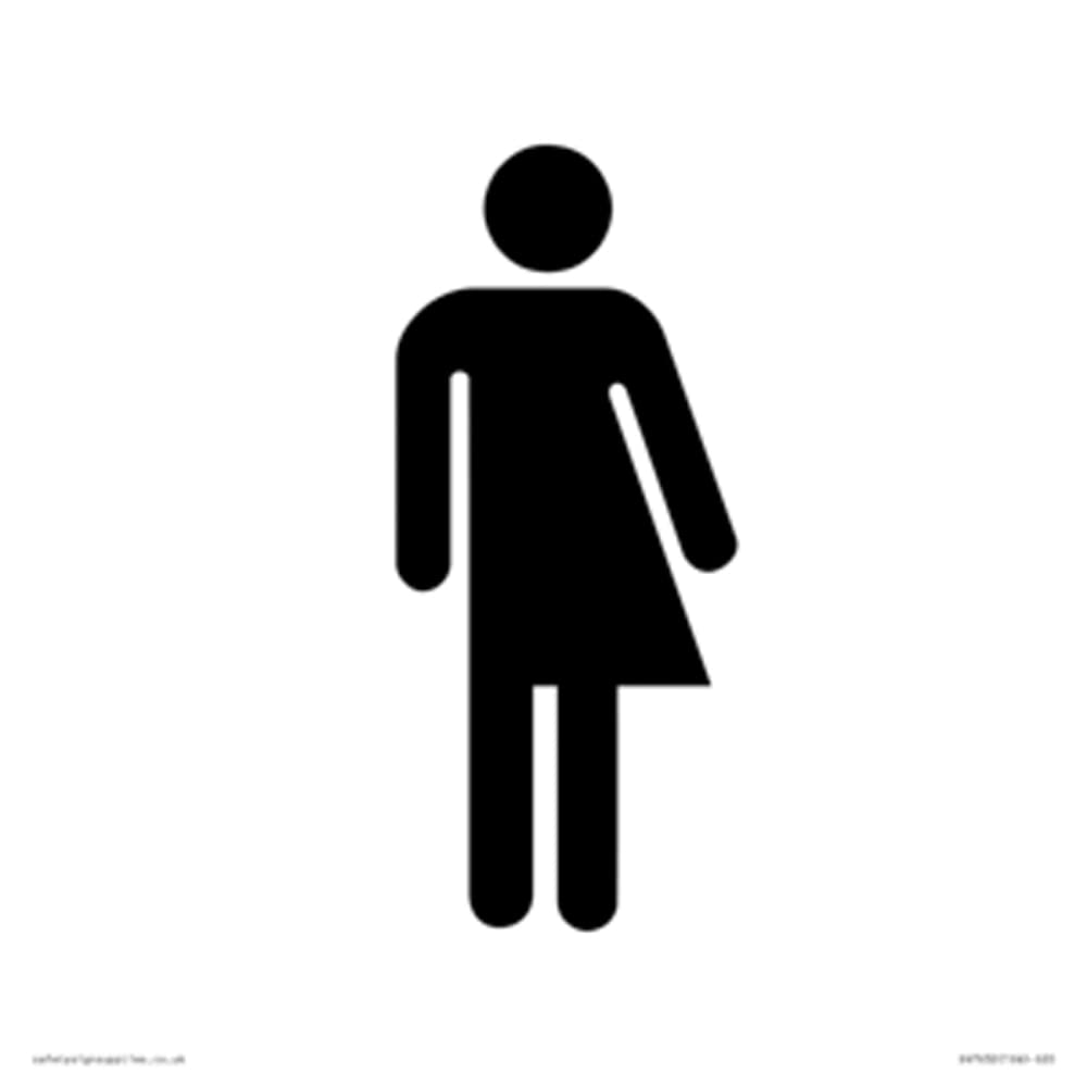Non-gender specific/Gender neutral toilet symbol in positive black Sign ...