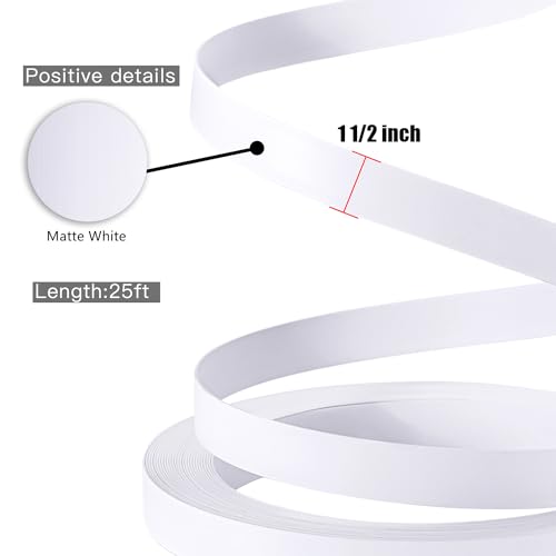 Snapklik.com : PVC Edge Banding, 1 1/2 X 25ft Matt White Edge Banding ...