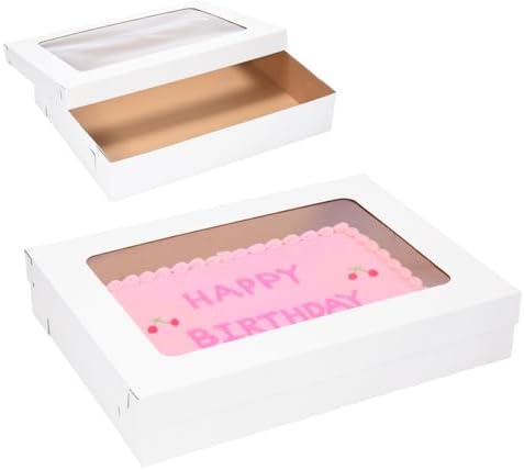 Amazon.com: Celebrate It 2 Count (12 total) 19” x 14” White Paper Cake ...