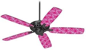 Wavey Fuchsia (Hot Pink) - Ceiling Fan Skin Kit fits most 52 inch fans ...