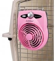 Pink Thermostatic Dog Crate Cooling Fan. For Use With Cages and Crates ...