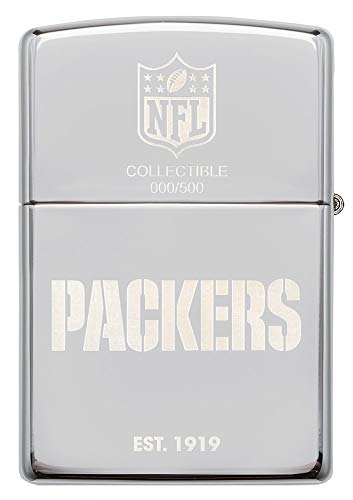 Snapklik.com : Zippo NFL Green Bay Packers Armor High Polish Chrome ...
