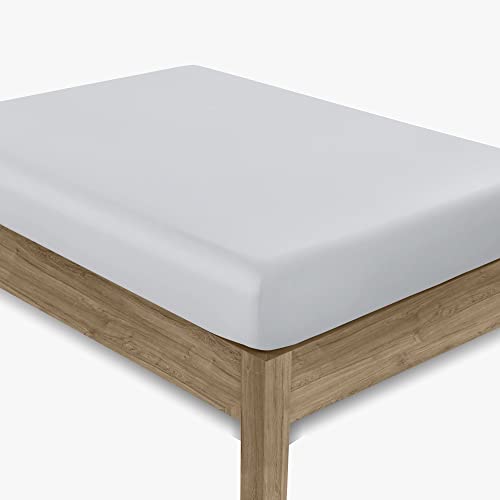 100% Organic Cotton Twin Fitted Sheet, Cooling Percale Weave ...