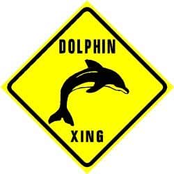 Amazon.com: Texsign Dolphin Crossing Sign * Street Fish Mammal : Home ...