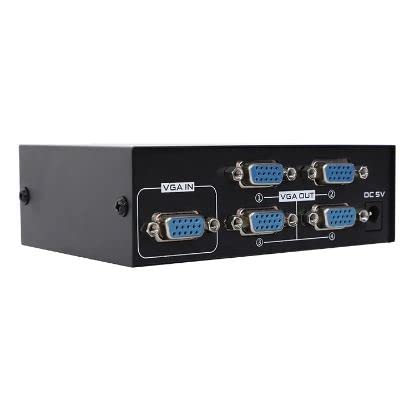 1Goal® 1x4 4-port VGA Splitter 1 PC To 4 Monitors 200MHz VGA SVGA XGA ...