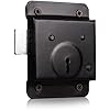 XFORT® Traditional 4” x 3” Rim Press Lock, Surface Mounted Black Rim ...