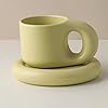 Amazon.com: Nordic Style Fat Handle Coffee Mug, Big Handle Ceramic Mug ...