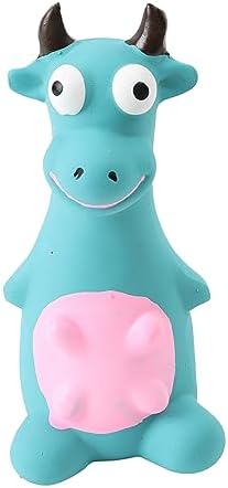 Buy Foodie Puppies Natural Latex Rubber Squeaky (Blue Bull) Dog Toy ...
