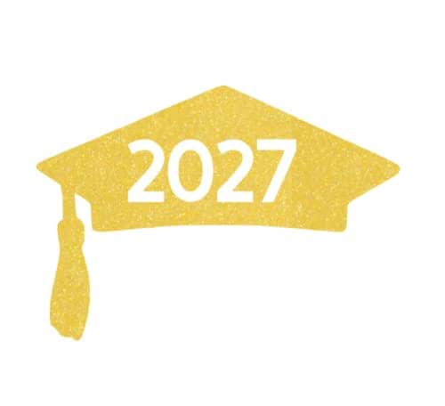 Amazon.com: Class Of 2027 Graduation Cap Decal, Graduation T Shirt ...