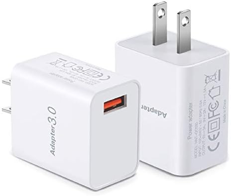 Amazon.com: 18W USB Wall Charger 5V 3A 2A [2-Pack] Universal Travel ...