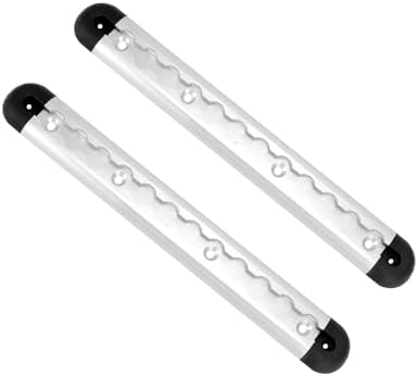 QWORK® 2 x 30 cm aluminium airline rail with 4 end caps, load securing ...