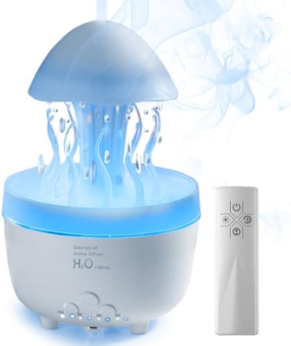 Amazon.com: Rain Humidifier, Jellyfish Mushroom Cloud Aromatherapy ...
