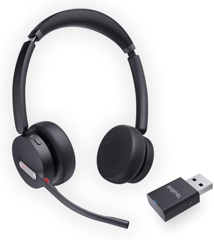 Amazon.com: Yealink WH62 Portable Wireless Headset with DECT Dongle ...