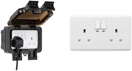 Smart WiFi Waterproof Outdoor Double Socket - Certified Works with ...