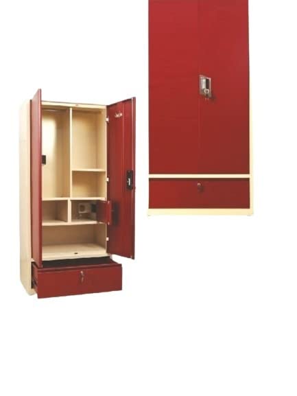 Furniture Bazaar Steel Wardrobe | 2 Door Large Almirah Cupboard with ...
