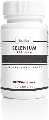 NUTRAscriptives Suplemento dietético de selenio 200 mcg – 60 Cápsulas ...