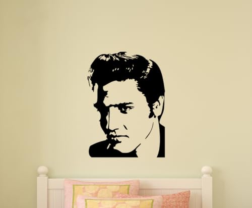 Amazon.com: Elvis Wall Decal, Elvis The King Wall Sticker, Music Room ...