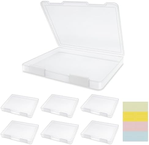 Amazon.com: EIVENNKO 4 Pack Portable A4 File Box Transparent Plastic ...
